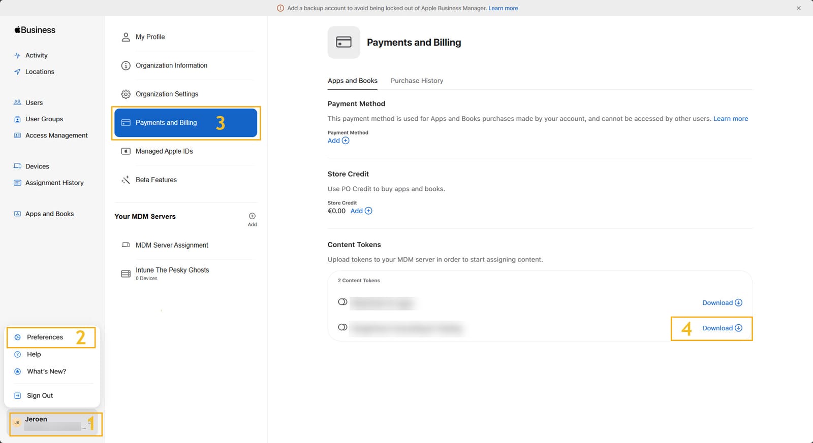Renewing the Apple VPP token